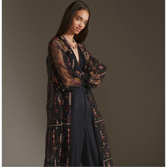 Anthropologie | Swim | New Anthropologie Bink Black Tulle Kimono | Poshmark